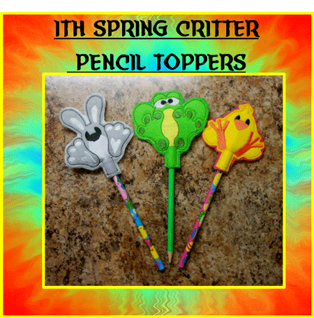 Gingerbread Faces Pencil Topper In the Hoop Set – Embroidery