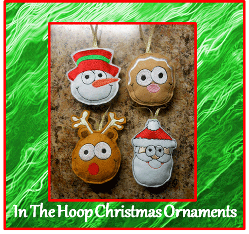 In The Hoop Angel Christmas Tree Ornament Embroidery Machine Design Set ...
