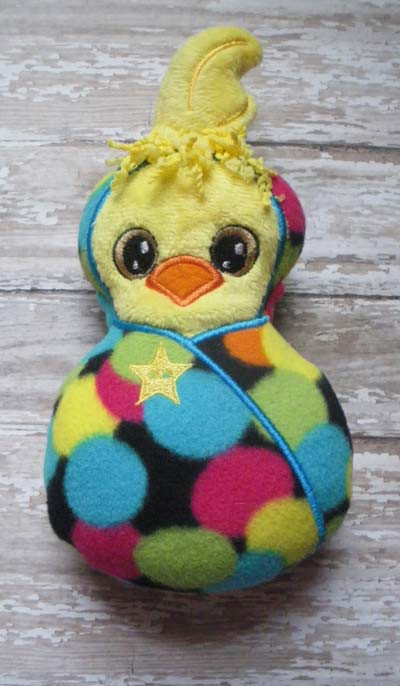 Bunting Chick Stuffed Toy Embroidery Machine Design