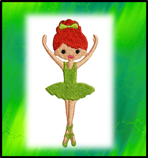 Ballerina Girl Embroidery Designs for Embroidery Machines - Newfound ...