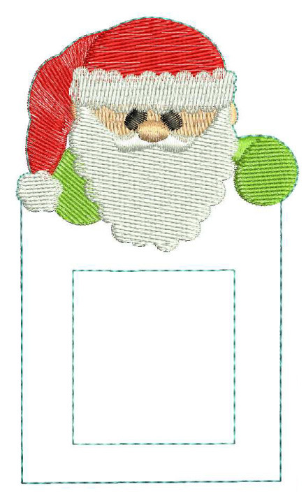 In The Hoop Santa Triangle Ornament Embroidery Machine Design ...