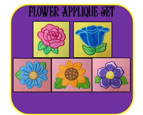 Flower Applique Pansy Design | Embroidery Pattern
