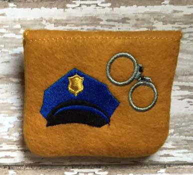 In The Hoop Police Coin Purse Embroidery Machine Design - Newfound Applique