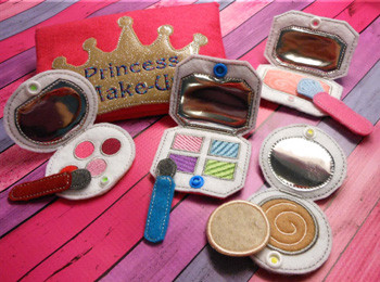 In The Hoop Princess Play Make Up Embroidery Design Set