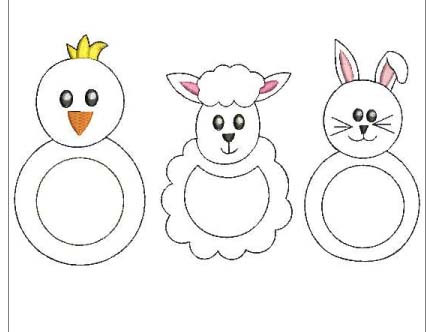 Easter Candy Pocket Set Embroidery Design