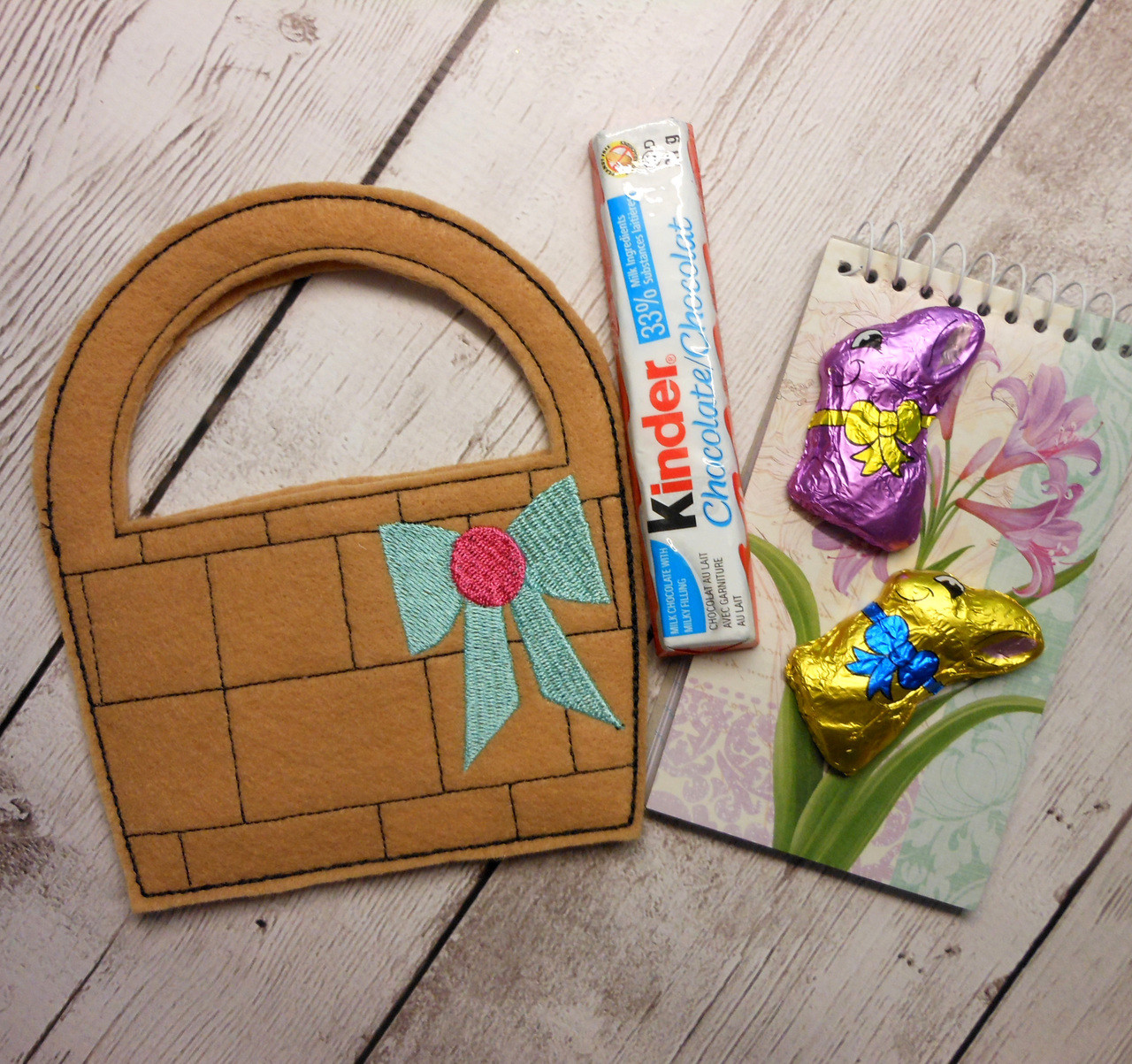 Easter Bunny Candy Pocket Embroidery Machine Design