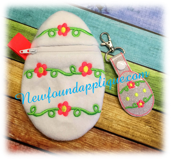 In the Hoop Easter Bunny Zipped Case Embroidery Machine Design for 5"x7 ...