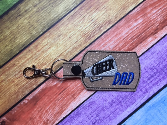 Cheer MOM, MUM, DAD Key Fob Set Embroidery Machine Designs