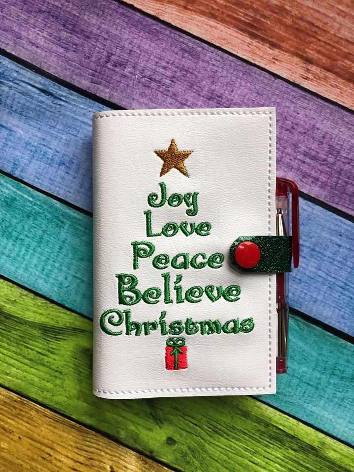 In The Hoop Tree Book Cover 5x7 Christmas Embroidery Design