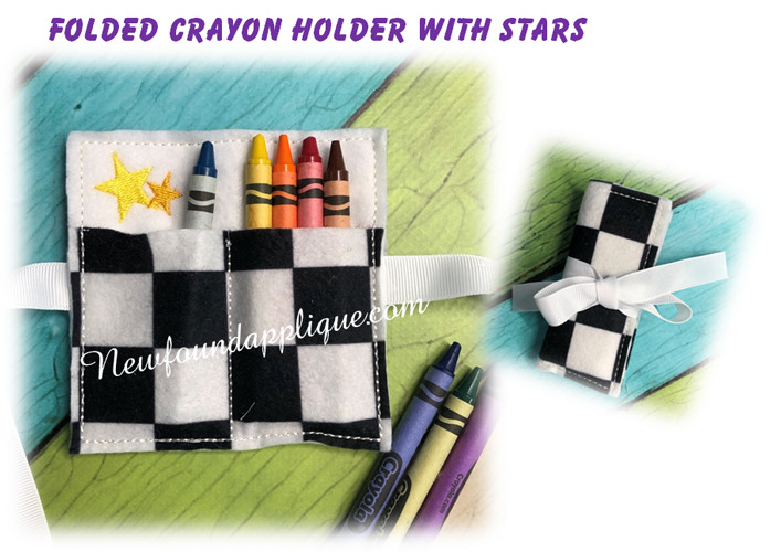 Square crayon roll - Newfound Applique