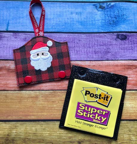 In The Hoop Santa Sticky Note Holder Embroidery Machine Design ...