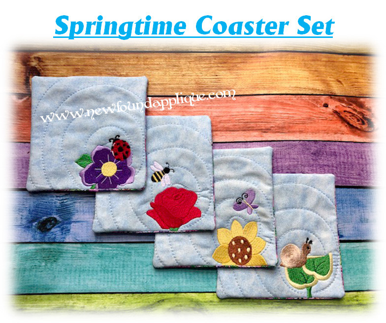 In the Hoop Coasters With Abs Embroidery Machine Design Set - Newfound ...
