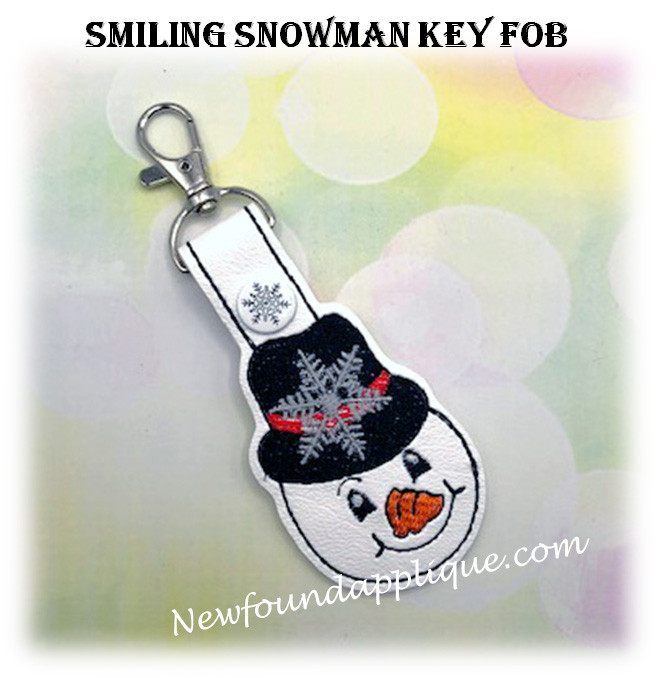 Smiling Sun Key Fob Embroidery Design - NFA