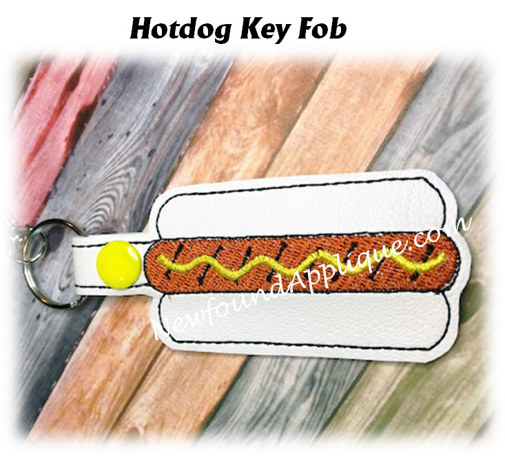 Lined Paper Apple Key Fob Embroidery Machine Design