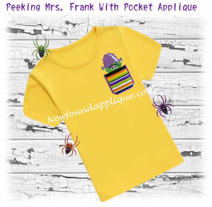 Peeking Bat Pocket Applique
