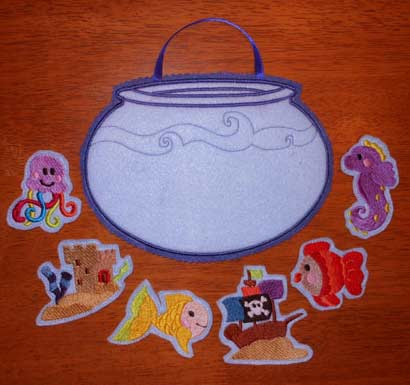 Fish Bowl Felt board Tote Set - Newfound Applique