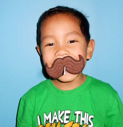 Lollipop Lips and Mustache In the Hoop Design - Newfound Applique