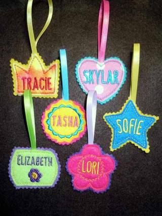 Lunch Box Name Tag Set for Embroidery - Personalized Tags