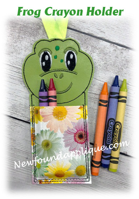 Crayon Purse With Pocket and Bows - Newfound Applique