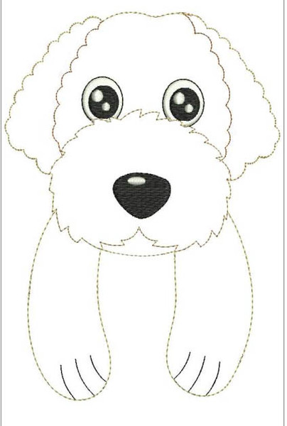 In The hoop Labradoodle In A Blanket Embroidery/Sewign Machine Design ...