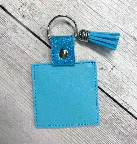 In The Hoop Blank Square Key Fob With Applique Embroidery Machine ...