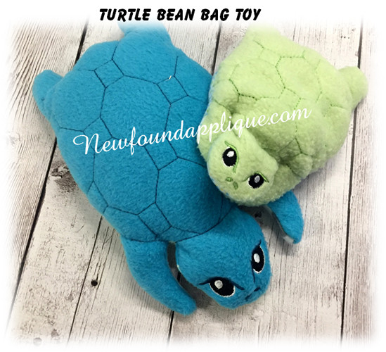 Turtle Bean Bag Embroidery Machine Design Set