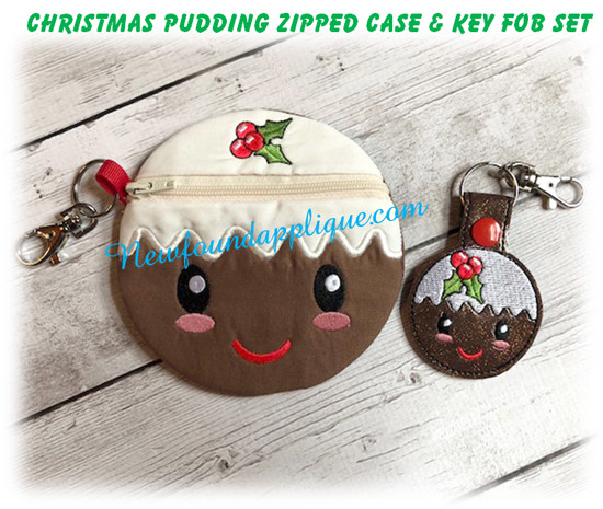 In The Hoop Magic Christmas Key Fob Embroidery Design Set