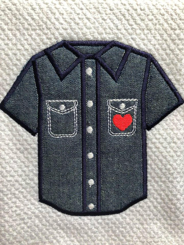 Shirt Applique With Heart Embroidery Machine Design Applique - Newfound ...