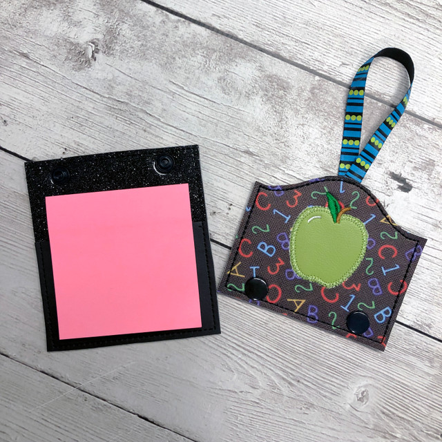 In The Hoop Apple Sticky Note Holder Embroidery Machine Design ...