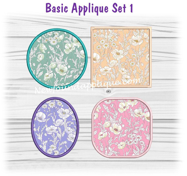 Basic Applique Set 1 Embroidery Machine Designs