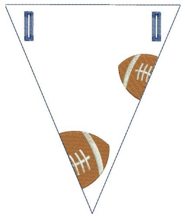 IN The Hoop Triangle Football Banner embroidery machine Design ...