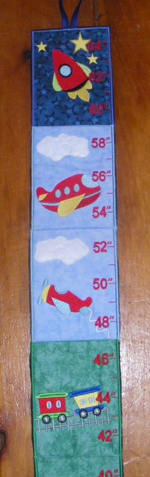 Transportation Growth Chart Embroidery Design