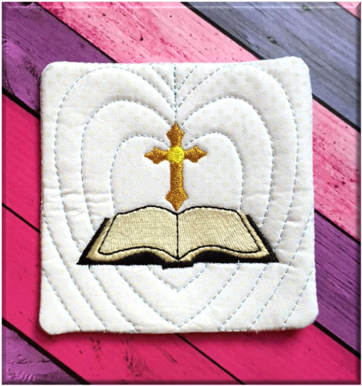 In The Hoop Religious Coaster Embroidery Machine Design Set - Newfound ...