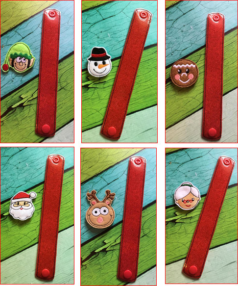 Christmas Slider Bracelet Embroidery Design Set