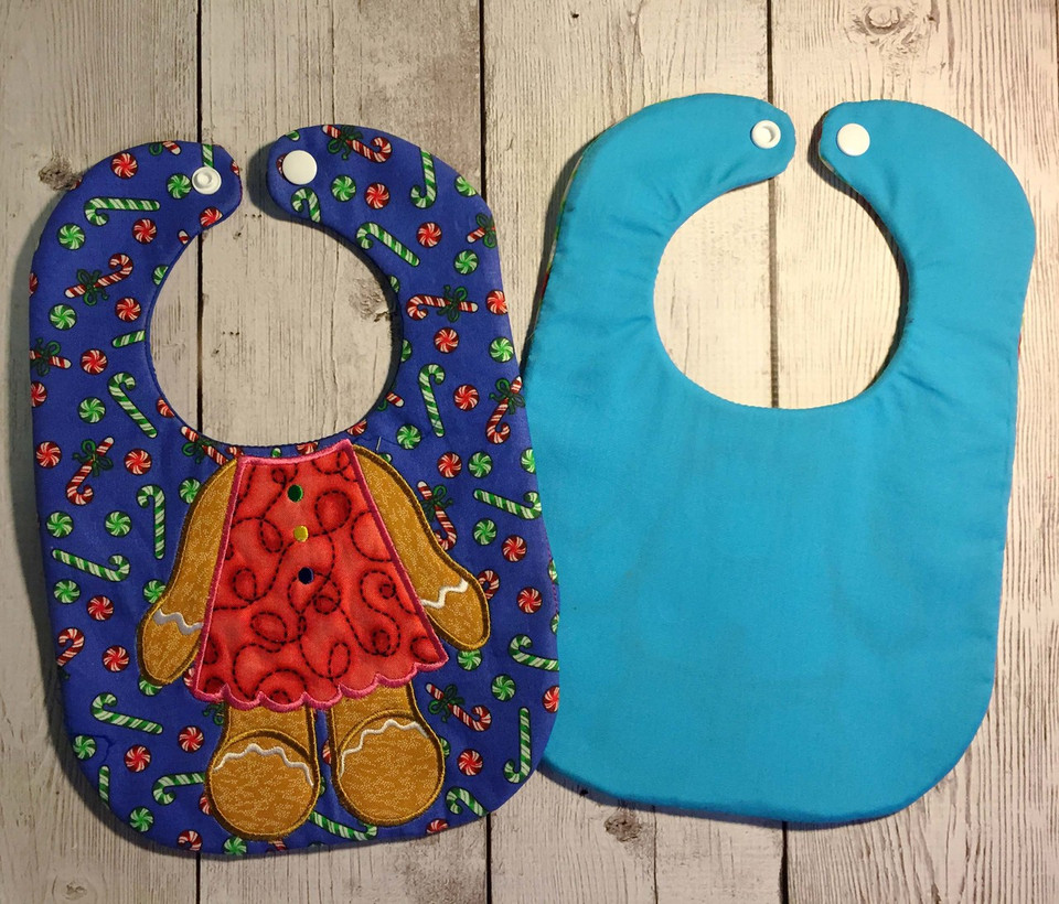 In The Hoop Ginger Girl Body Bib Embroidery Machine Design - Newfound ...