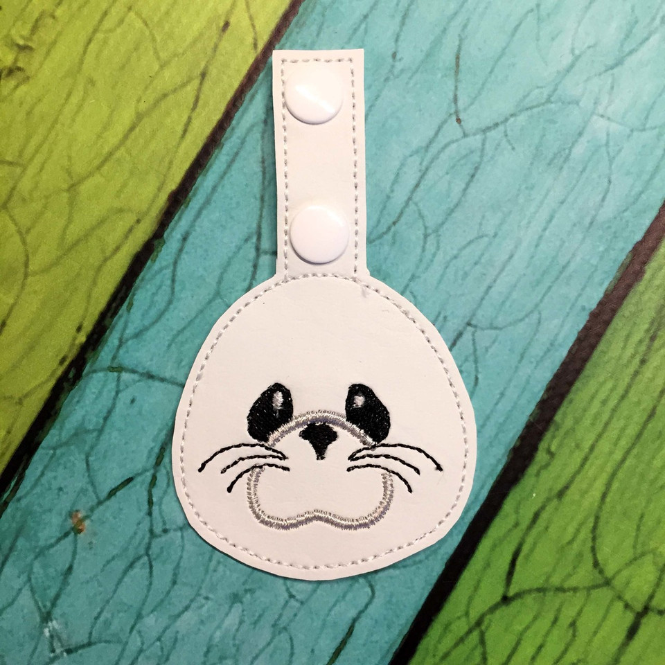 In The Hoop Seal Puppy Key Fob Embroidery Machine Design for 4"x4" and ...