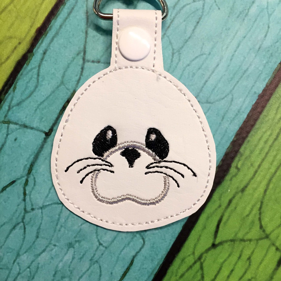 In The Hoop Seal Puppy Key Fob Embroidery Machine Design for 4"x4" and ...