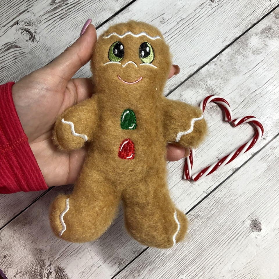 In The Hoop Gingerbread Boy Beanbag Stuffie Toy Embroidery Machine ...