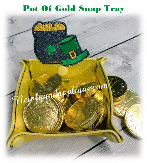 In The Hoop Pot of Gold Snap On Embroidery Machine Design