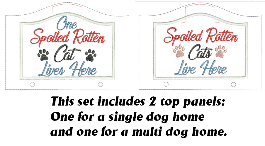 Spoiled Rotten Cat Sign Embroidery Machine Design