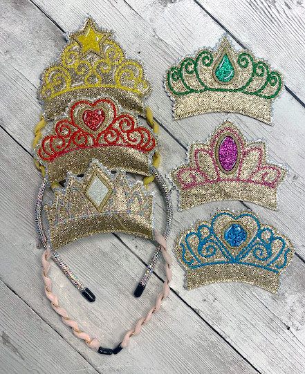 In The Hoop Gem Crown Embroidery Machine Design Set - Newfound Applique