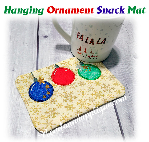 Hanging Ornament Snack Mat Embroidery Machine Design