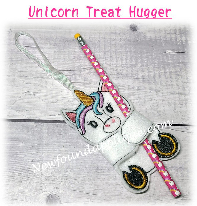 Unicorn Candy Treat Holder Embroidery Design In The Hoop