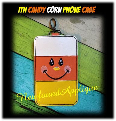 Candy Corn Phone Case Embroidery Machine Design