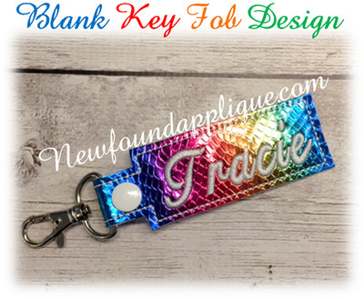 In the Hoop Blank Key Fob Embroidery Machine Design - Newfound Applique