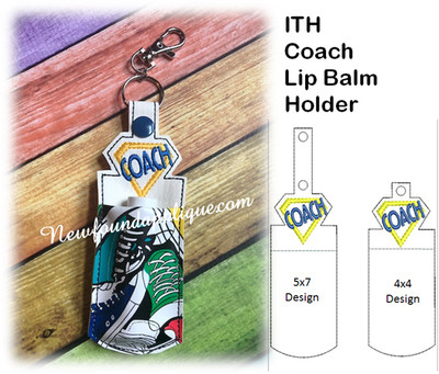 In The Hoop Coach Lip Balm Holder Design - Newfound