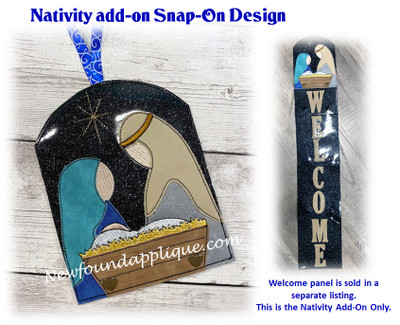 In The Hoop Nativity Snap On Decoration | Embroidery Design