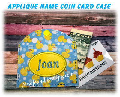 In The Hoop Applique Name Card Case | Embroidery Design