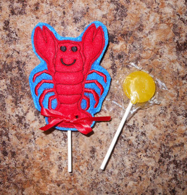 In The Hoop Lobster Lollipop Holder - Newfound Applique