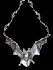 Bat Neckpiece with Ruby eyes and 12 link bat chain Jewelry